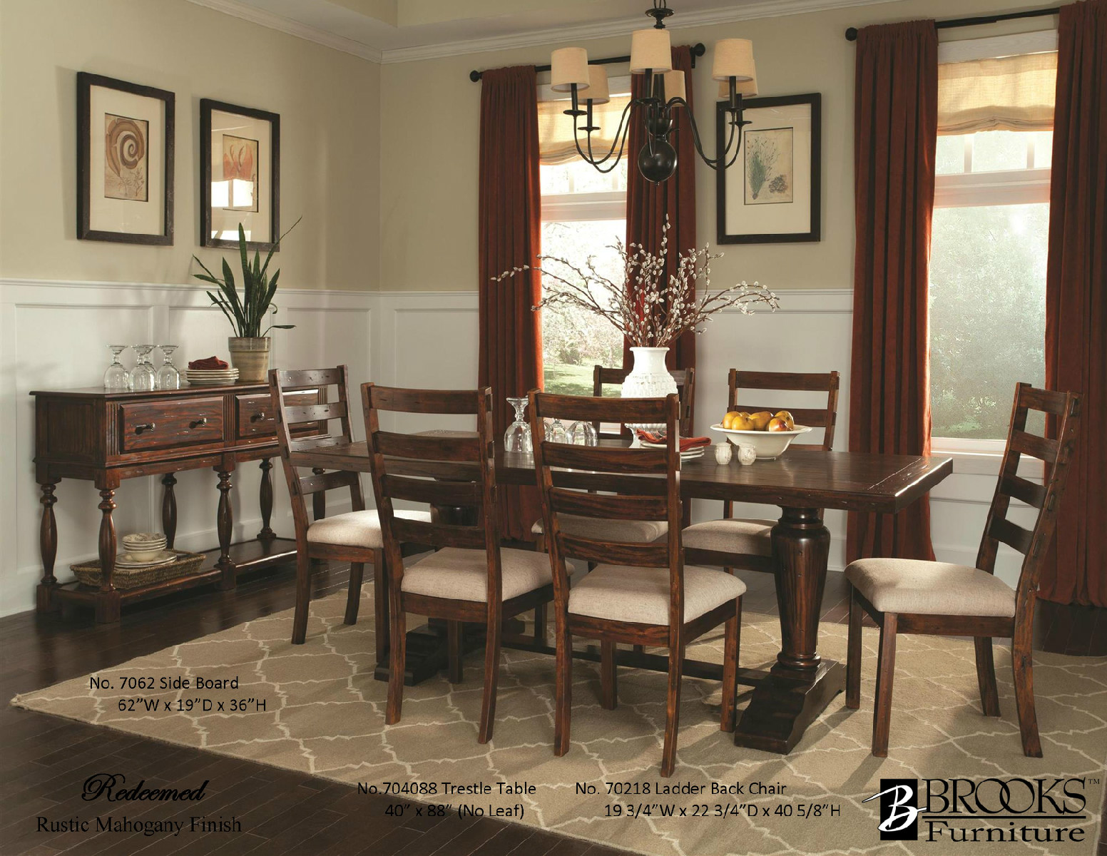 Redeemed Collection | Solid Wood Dining Room, Laminate Dining Room